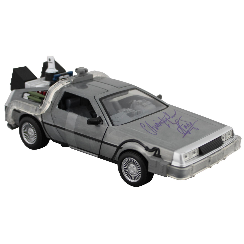 Christopher Lloyd Signed 'Back to the Future' 1:24 Scale DeLorean ...