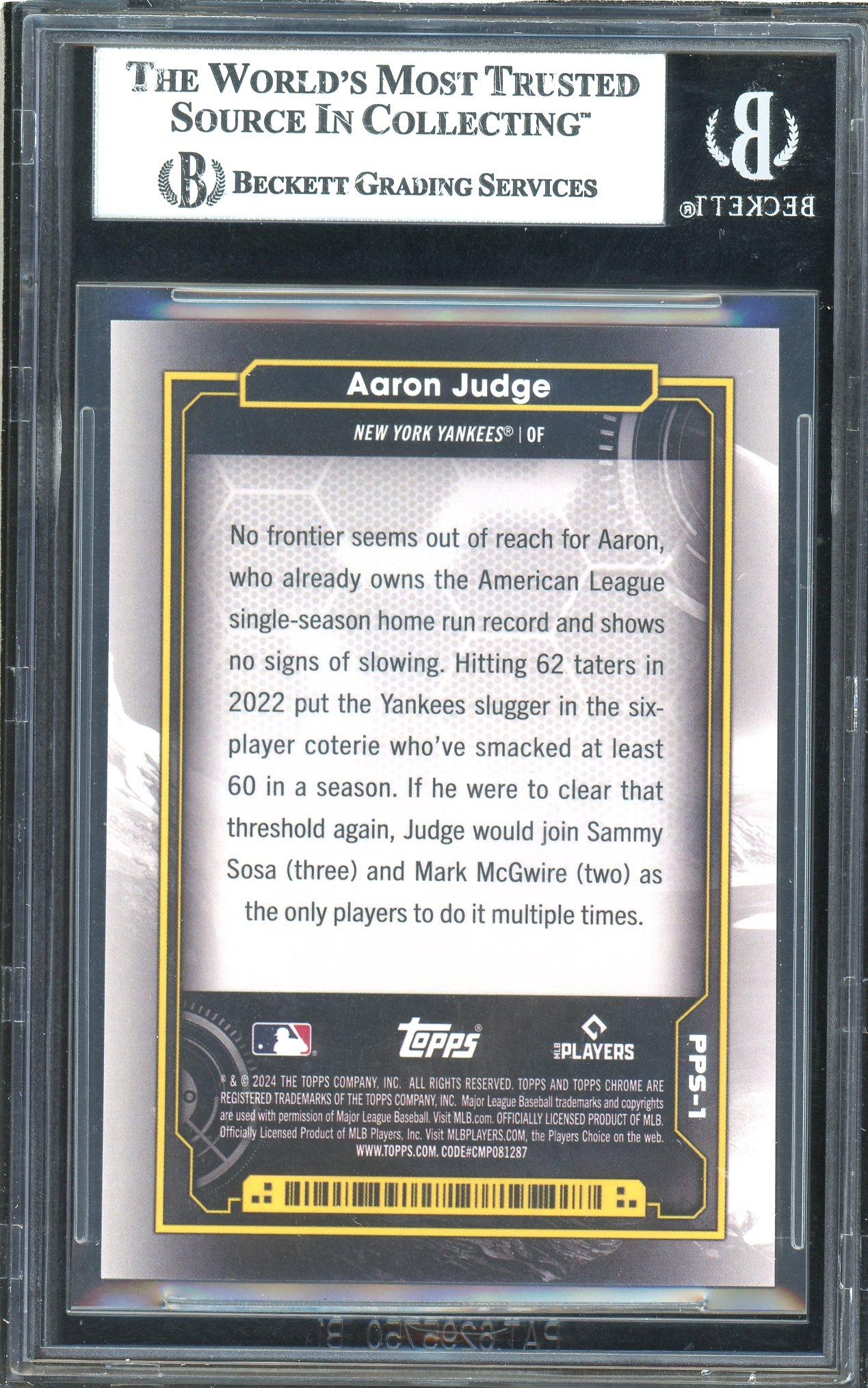 Aaron Judge 2024 Topps Cosmic Chrome Planetary Pursuit Sun Card BGS 9 | Auction of Champions