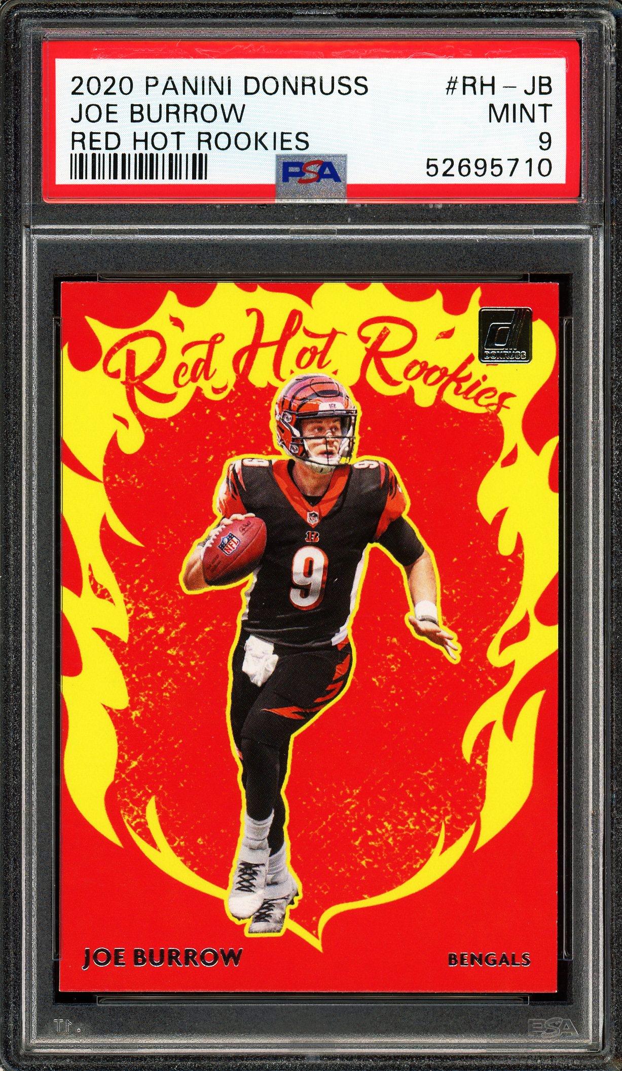 Joe Burrow 2020 Panini Donruss Red Hot Rookies Card PSA 9 | Auction of ...