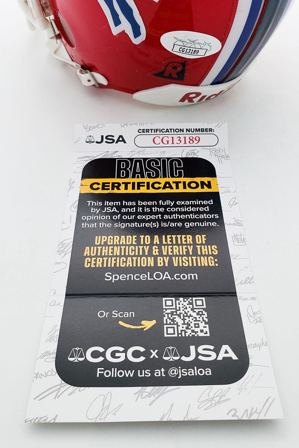 Peerless Price Signed Buffalo Bills Speed Mini Helmet (JSA COA ...