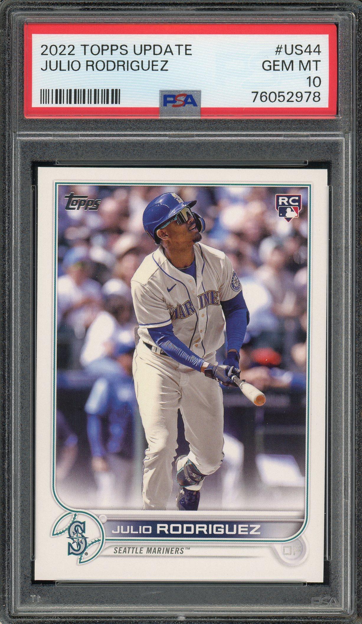 Julio Rodriguez 2022 Topps Update Rookie Card PSA Gem Mint 10! | Auction of Champions
