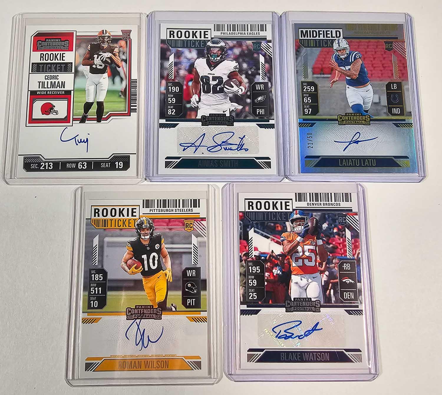 Lot of (5) Autograph Football Cards | Auction of Champions