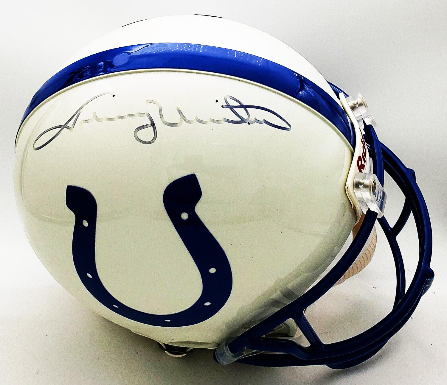 Authentic VSR-4 Helmet: Johnny Unitas Signed Full Size Baltimore Colts ...