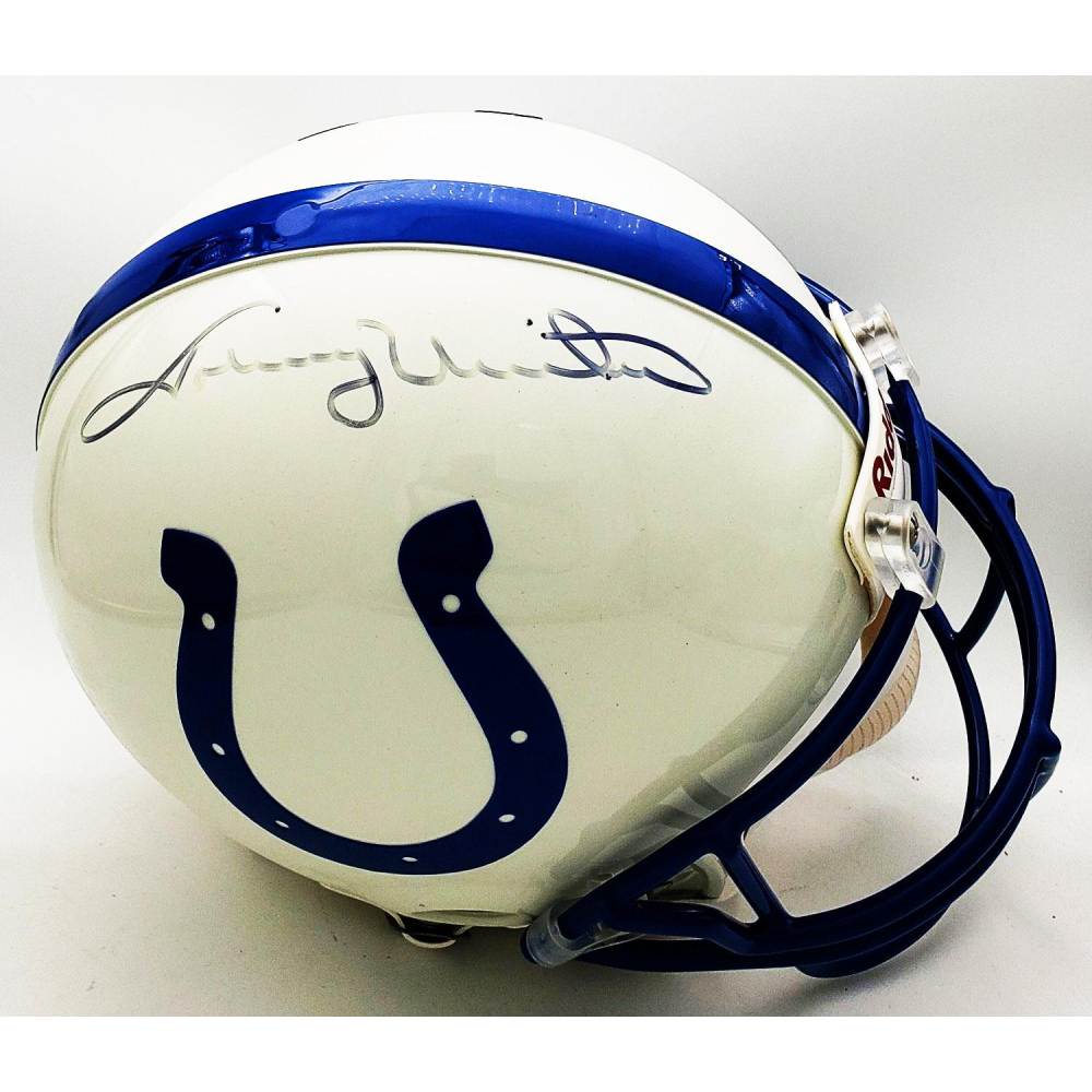 Authentic VSR-4 Helmet: Johnny Unitas Signed Full Size Baltimore Colts ...