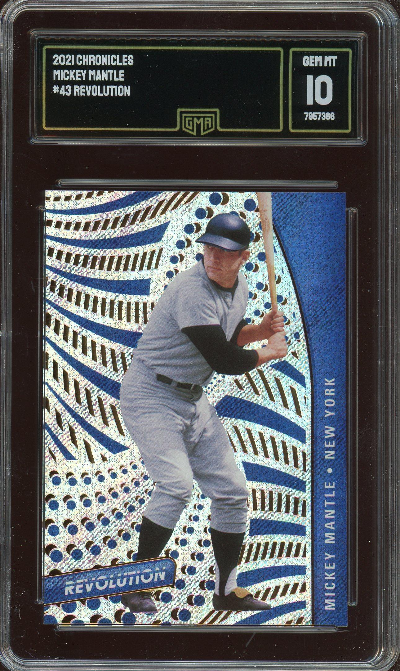 Mickey Mantle 2021 Panini Chronicles Revolution Card #43 Encapsulated ...