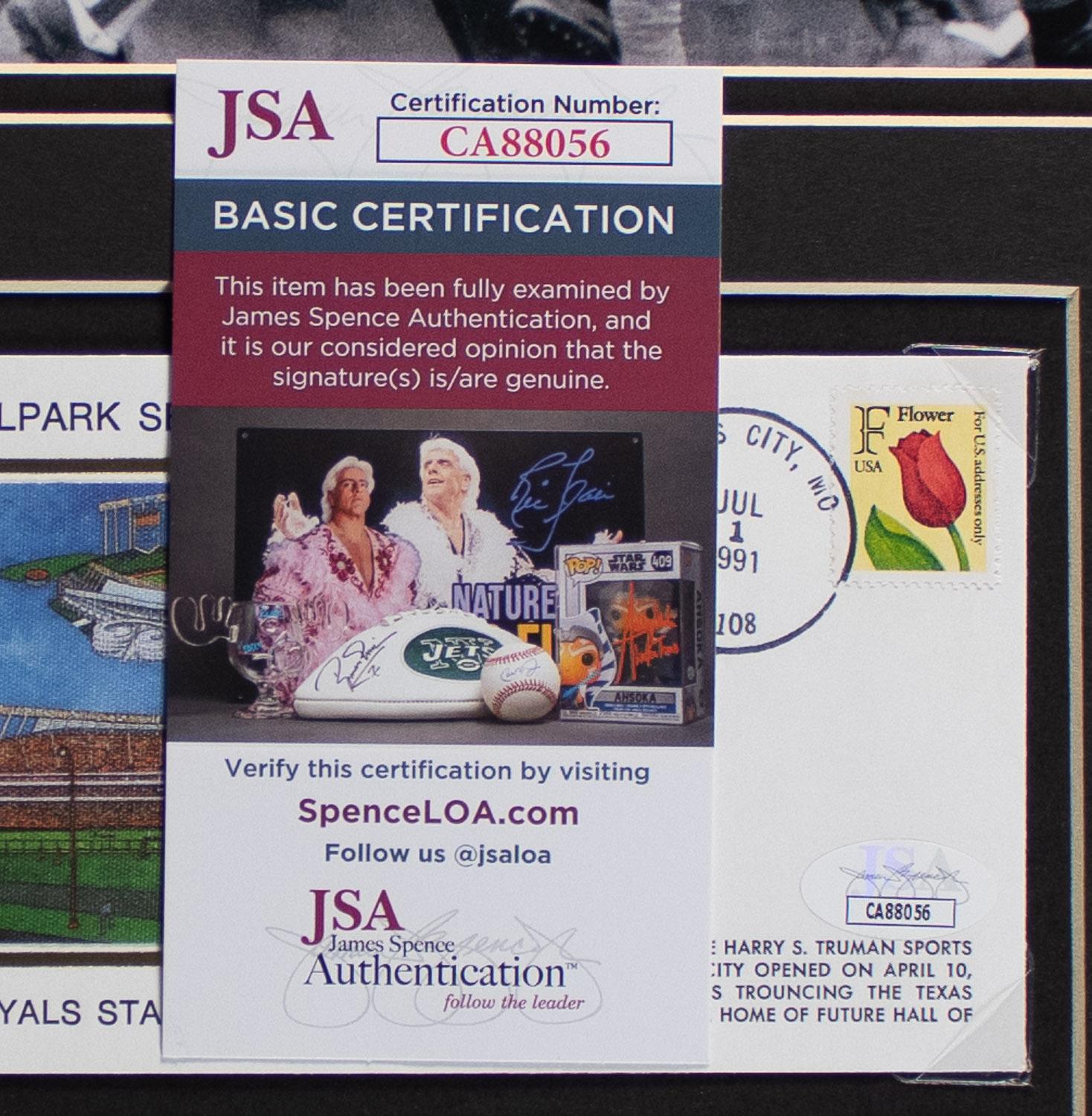 George Brett Signed Envelope in a 14x18 Matted Display (JSA COA ...