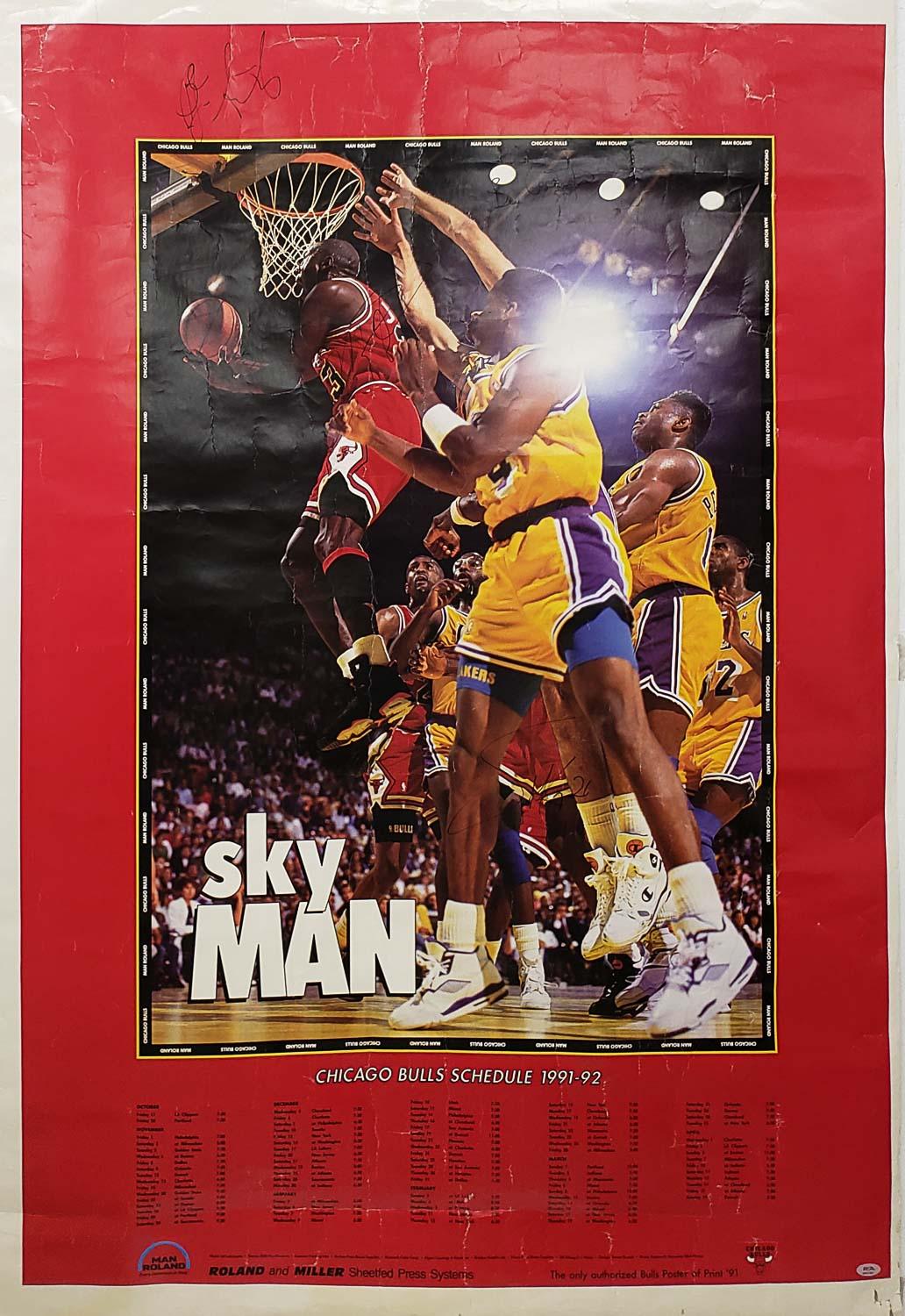 Michael Jordan, Stacey King, BJ Armstrong & Bill Cartwright Signed ...