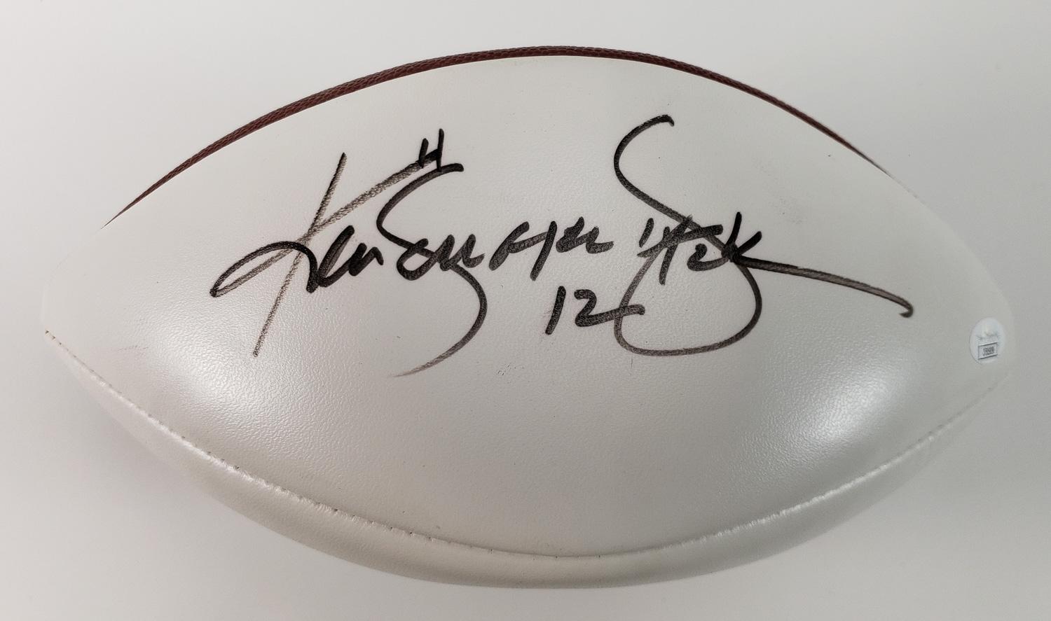 Ken "Snake" Stabler Signed Wilson White Panel Football (JSA COA) SEE ...