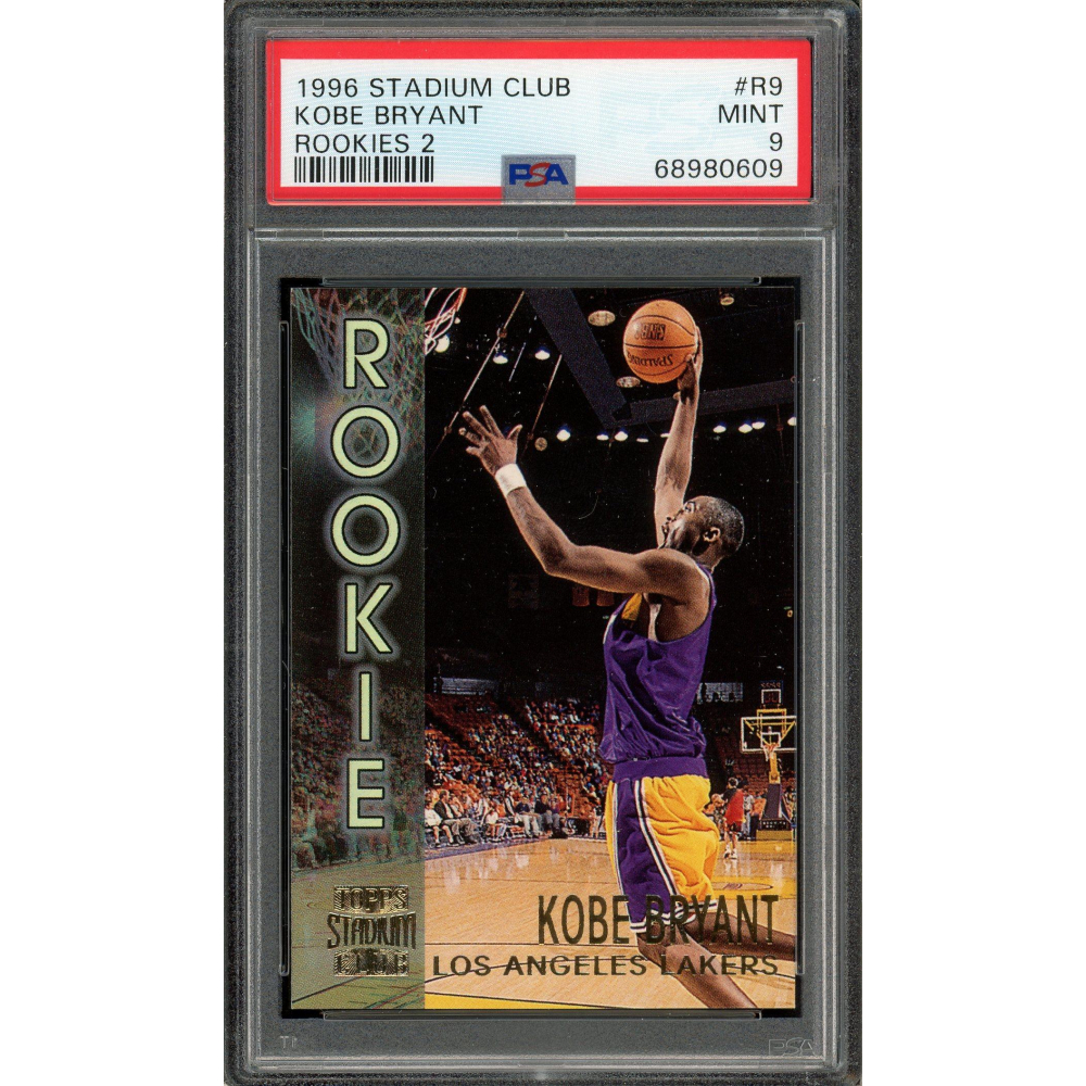 Kobe Bryant 1996 Topps Stadium Club Rookies 2 Card PSA 9 | Auction of ...
