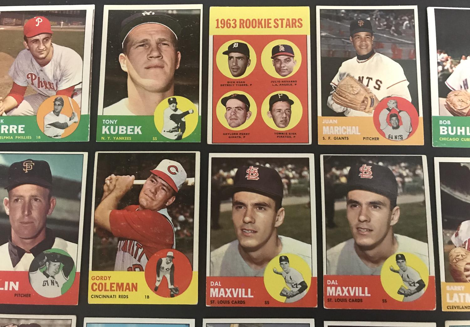 Lot of (22) 1963 Topps Baseball Cards : Inc. Juan Marichal, Gaylord ...