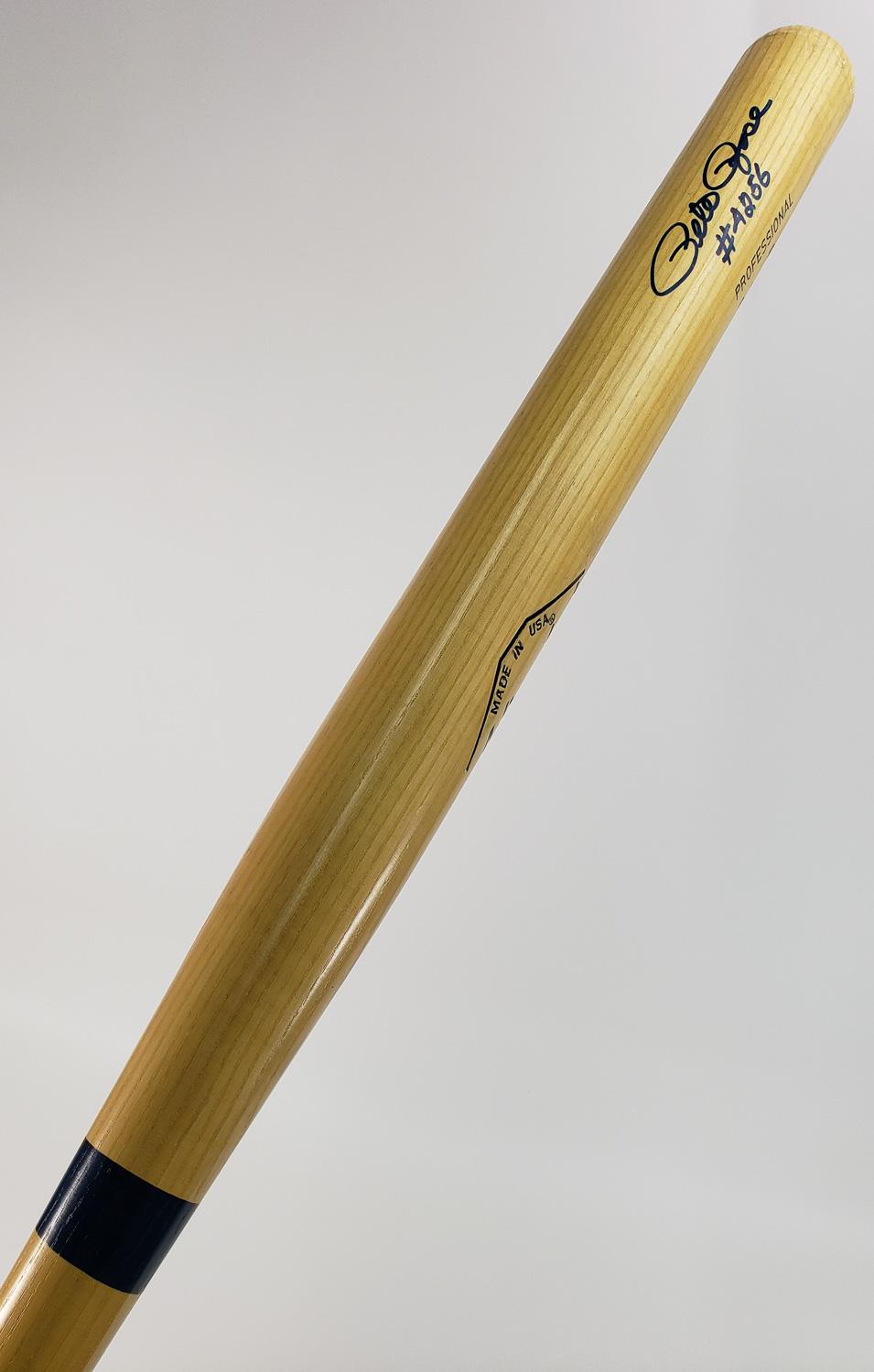 Pete Rose "#4256" Signed Adirondack Pete Rose Model 32.5 Inch Baseball ...