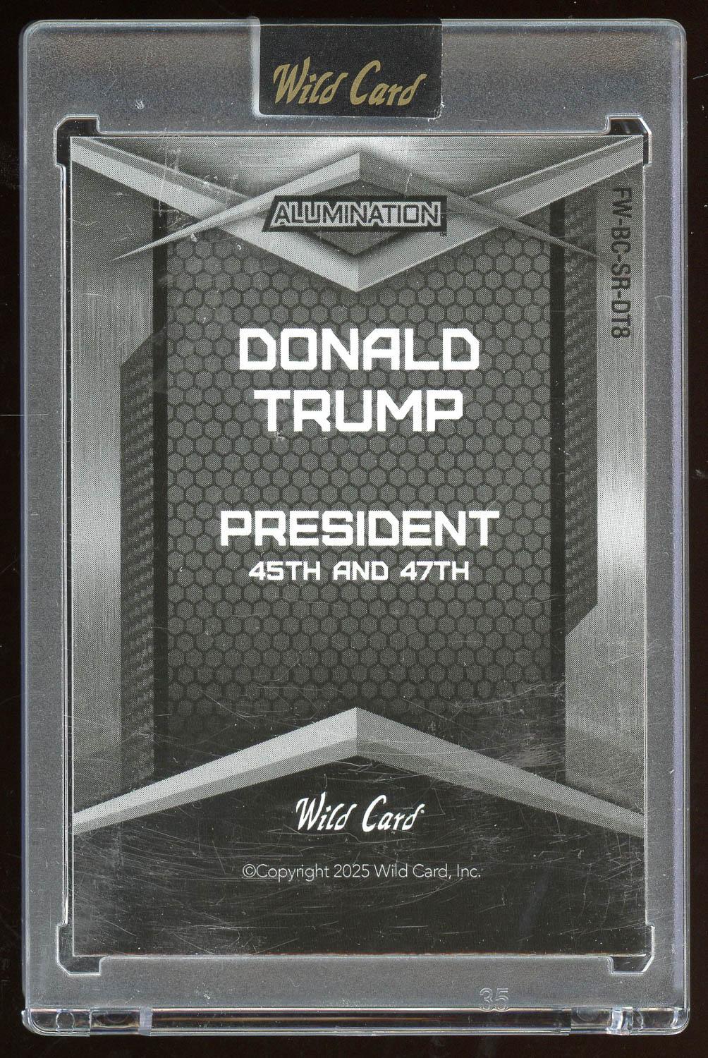 Donald Trump 2025 Wild Card Alumination Silver Mojo Card 16/18! | Auction of Champions