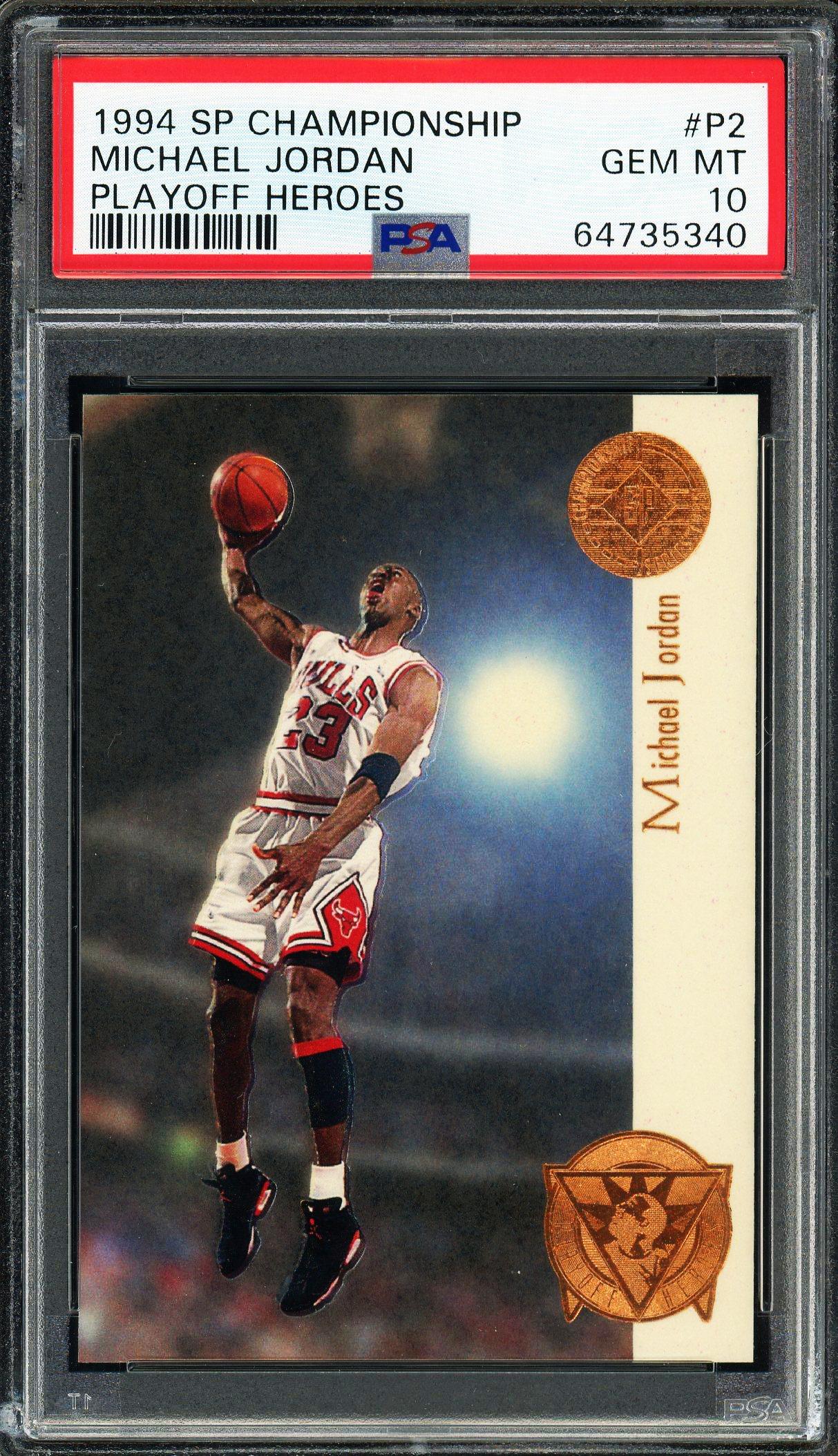 Michael Jordan 1994 SP Championship Playoff Heroes Card PSA Gem Mint 10 ...