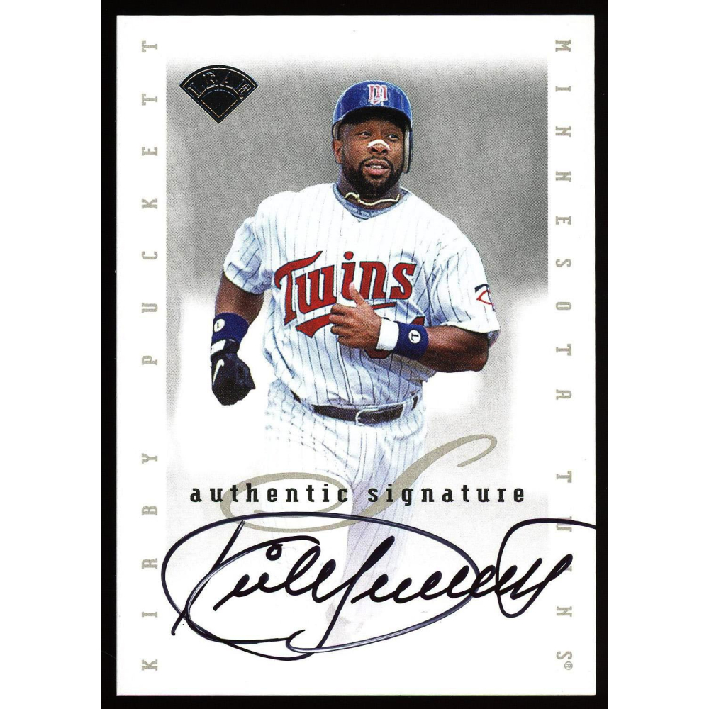 Kirby Puckett 1996 Leaf Signature Extended Short Print Autograph Card ...