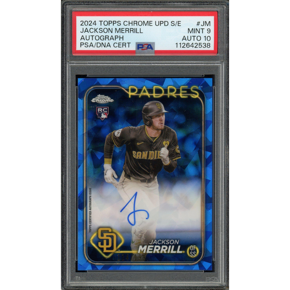 Jackson Merrill 2024 Topps Chrome Update Sapphire Edition Autograph ...
