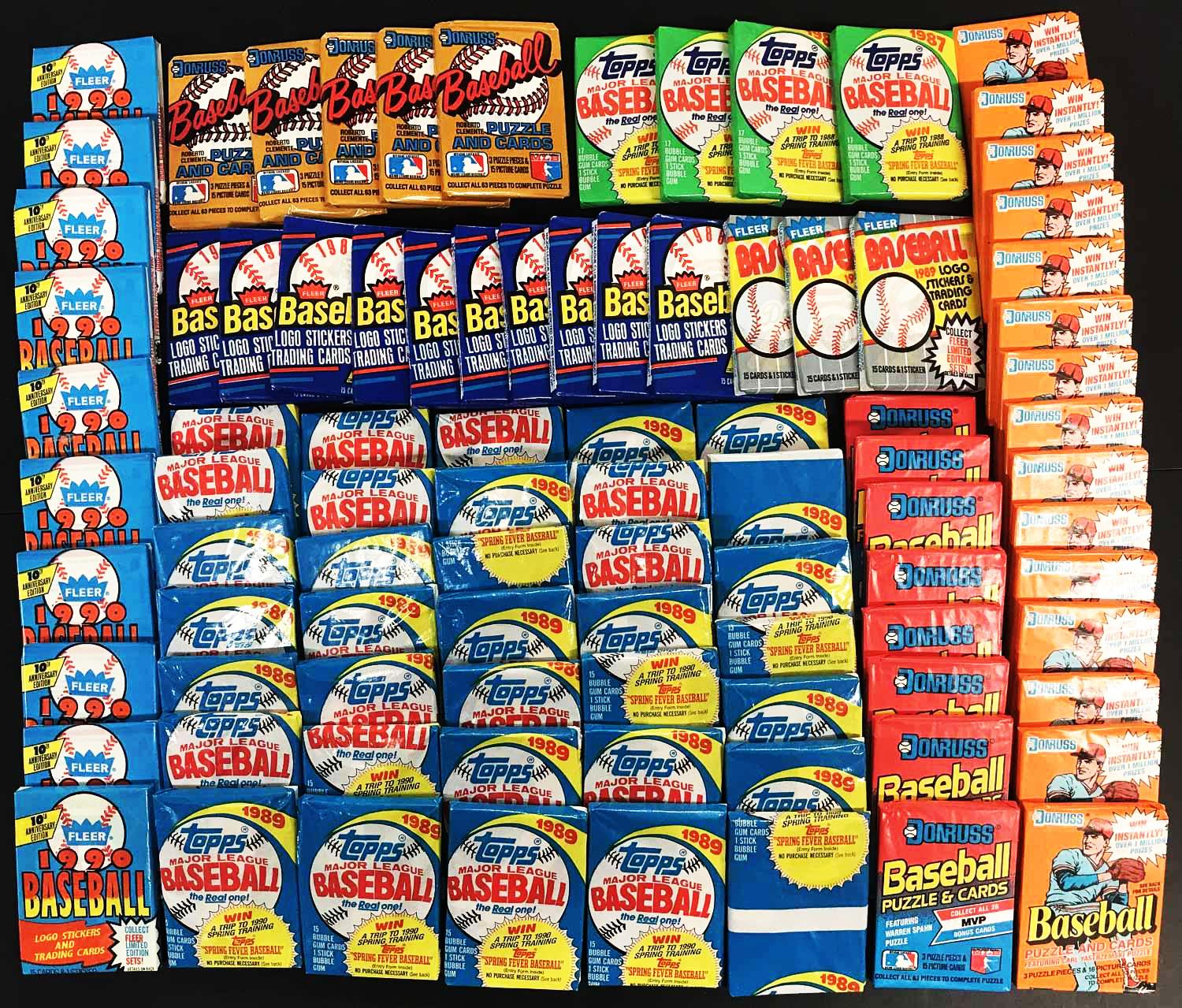 Lot of (90) Sealed Baseball Card Wax Packs : Inc. (5) 1987 Donruss ...
