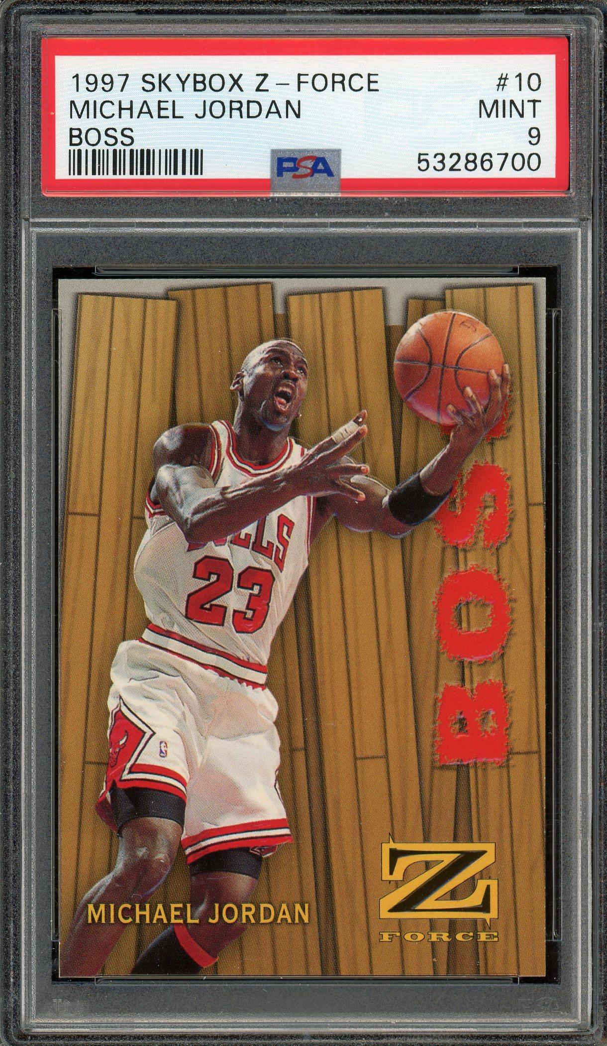 Michael Jordan 1997 Skybox Z Force Boss Card #10 PSA 9 | Auction of ...