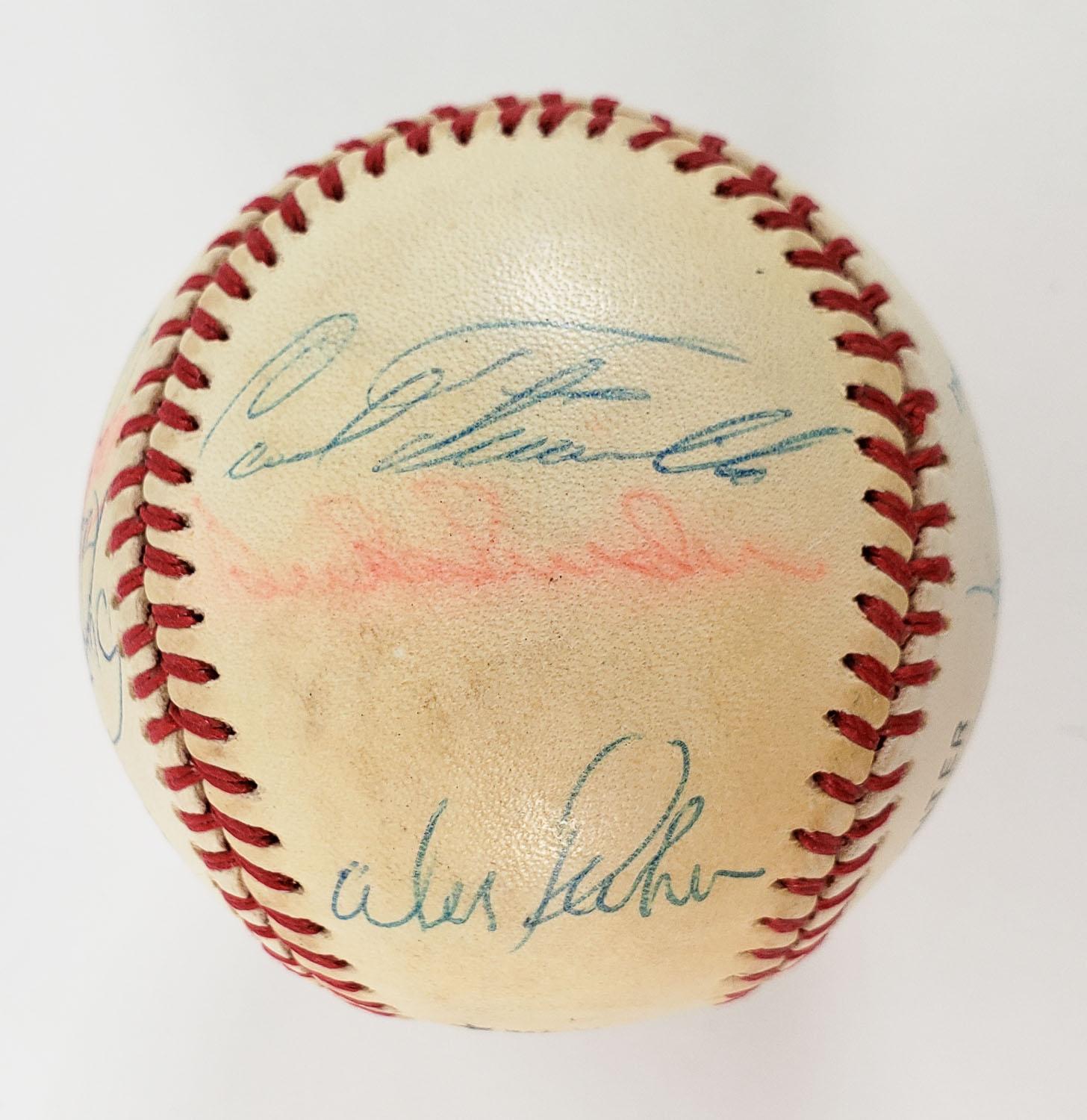 Dodgers Old Timers (14) Signed ONL Feeney Baseball w/ Duke Snider ...