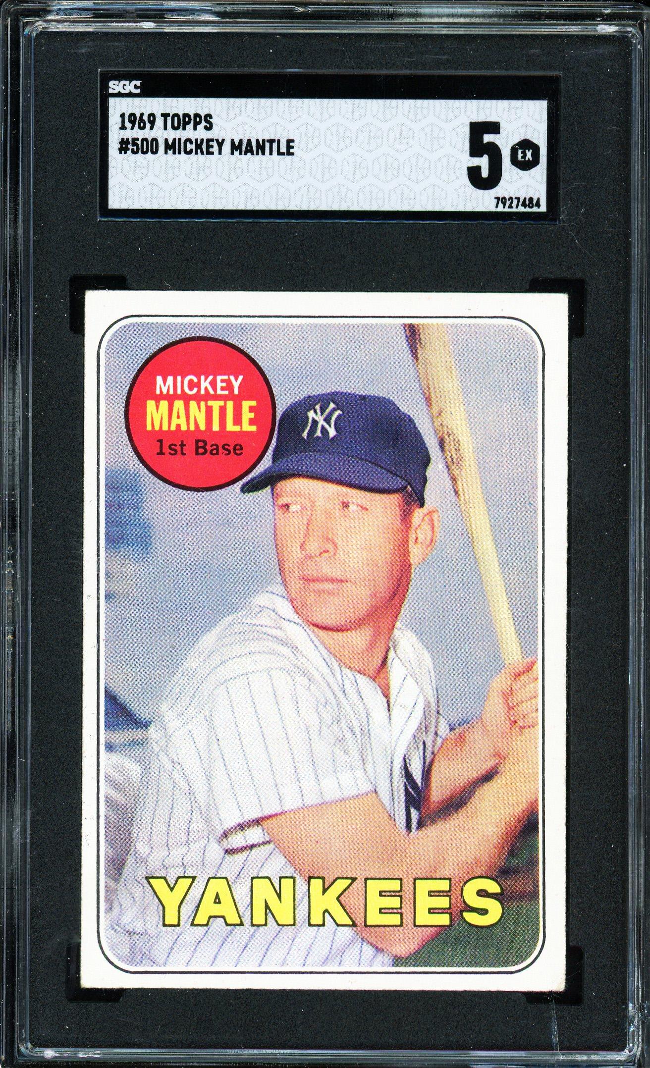Mickey Mantle 1969 Topps Card #500 SGC 5 | Auction of Champions