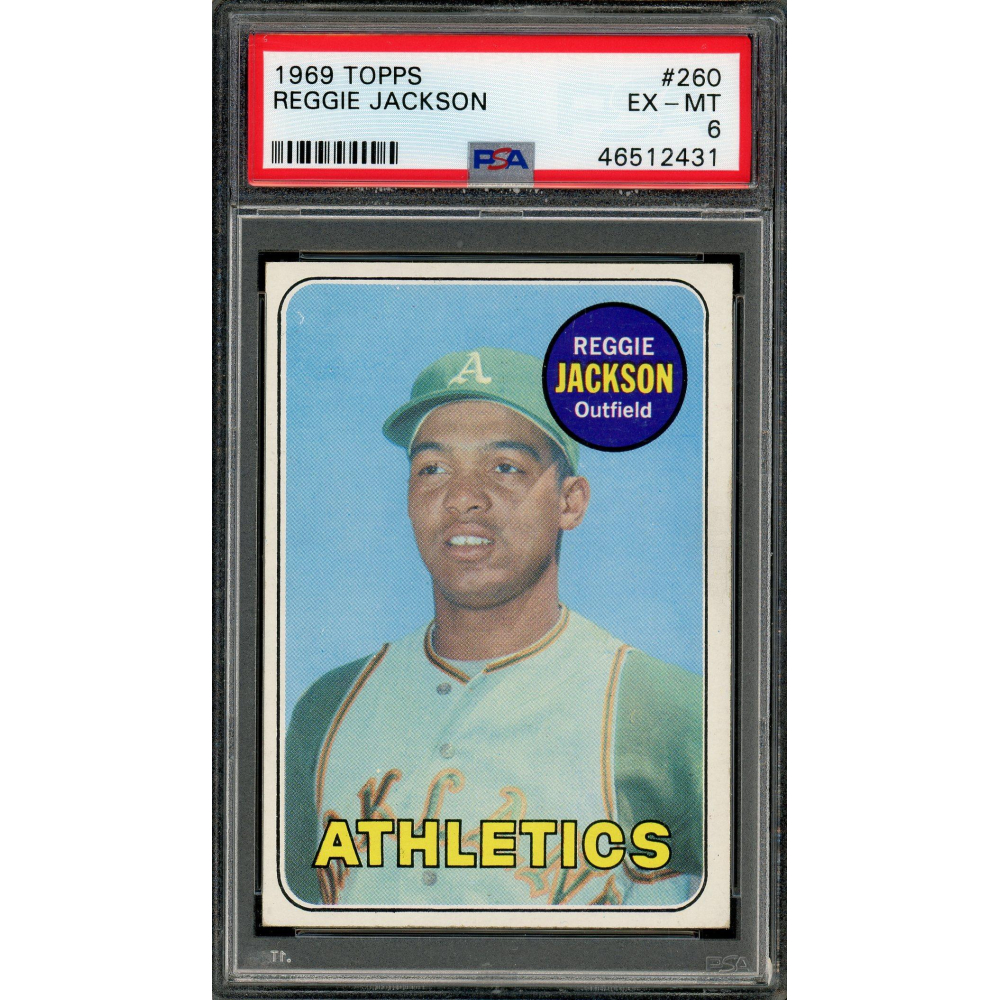 Reggie Jackson 1969 Topps Rookie Card #260 PSA 6 | Auction of Champions