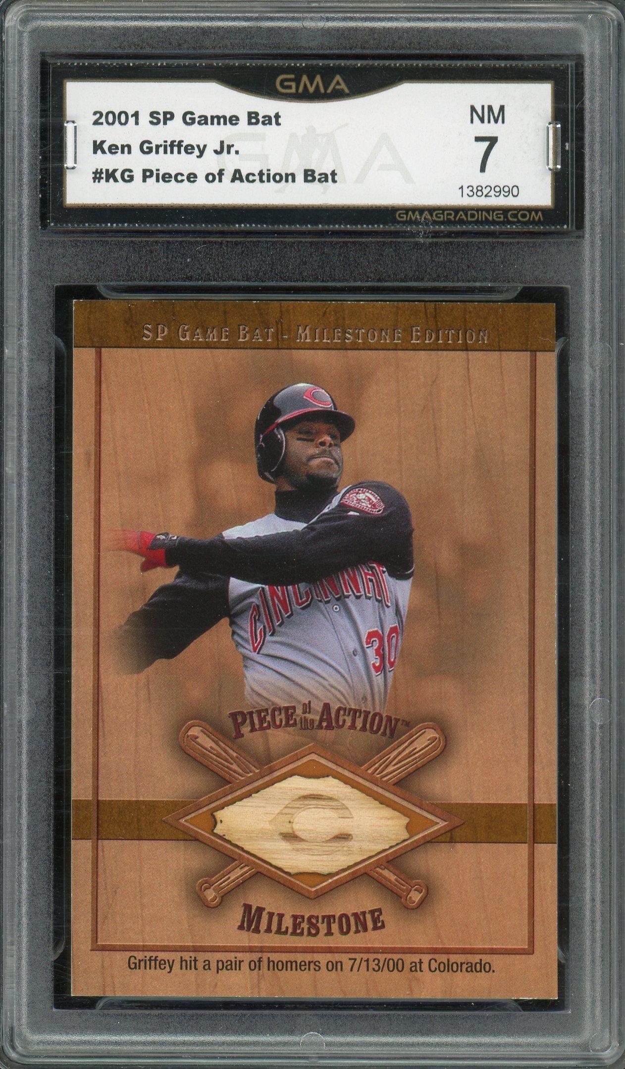 Ken Griffey Jr. 2001 SP Game Bat Milestone Edition Game Used Bat Card ...