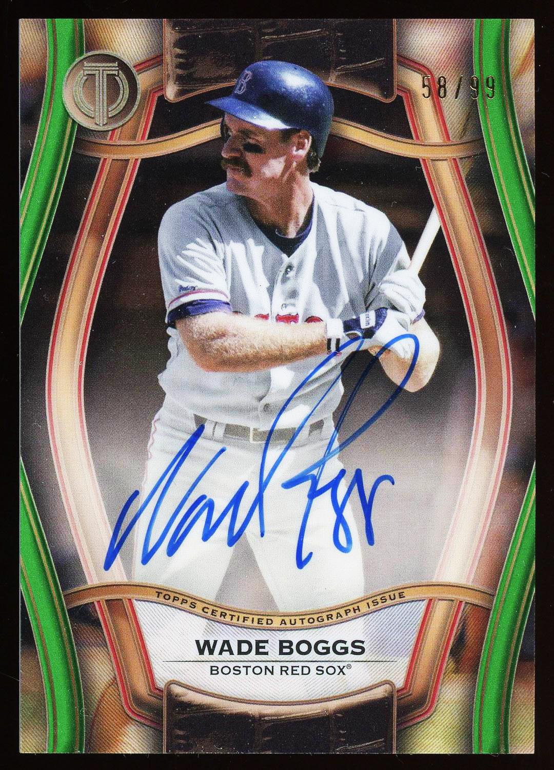 Wade Boggs 2025 Topps Tribute Pillars of the Game Green Autograph Card ...
