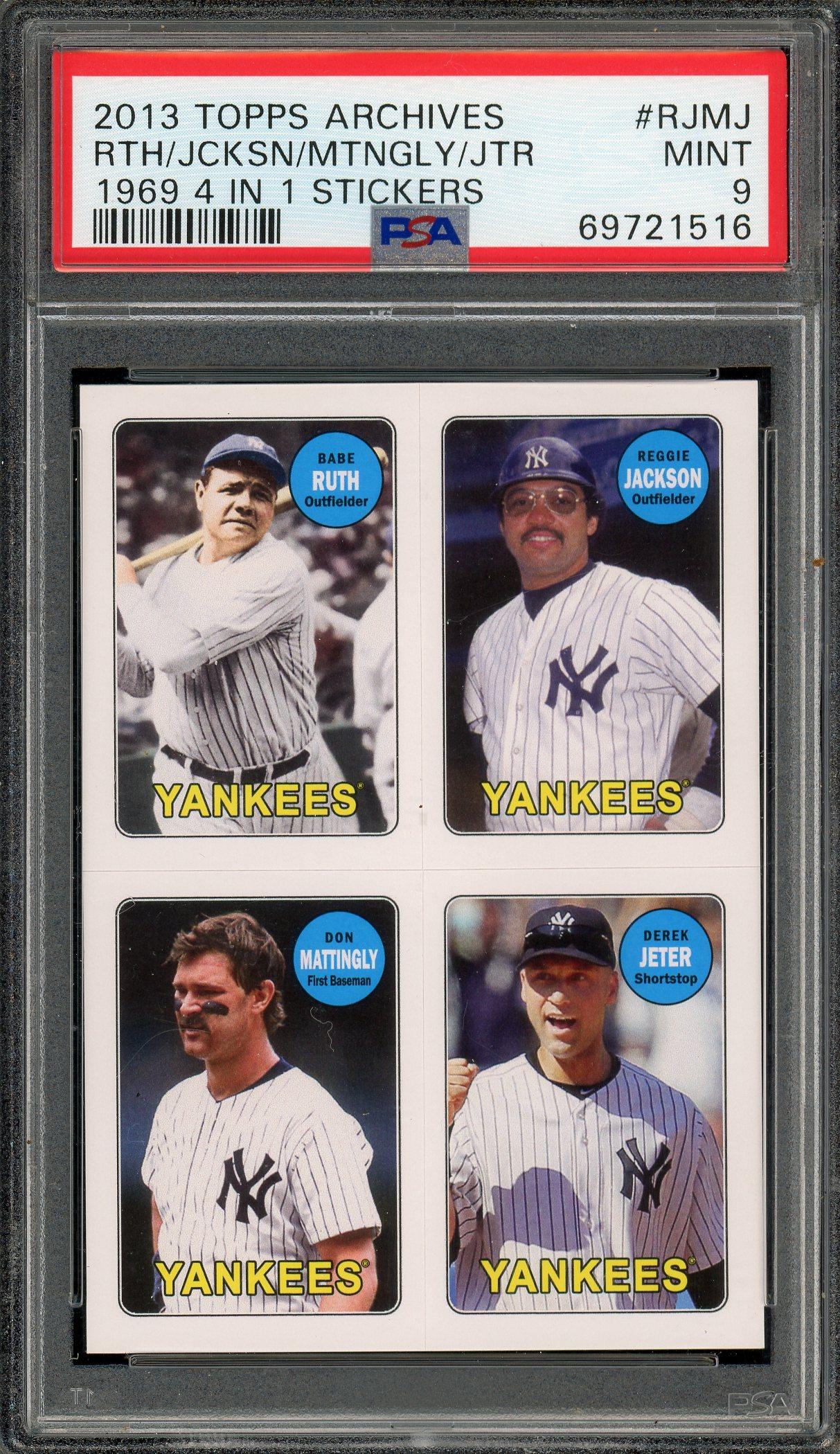 Babe Ruth/Reggie Jackson/Don Mattingly/Derek Jeter 2013 Topps Archives ...
