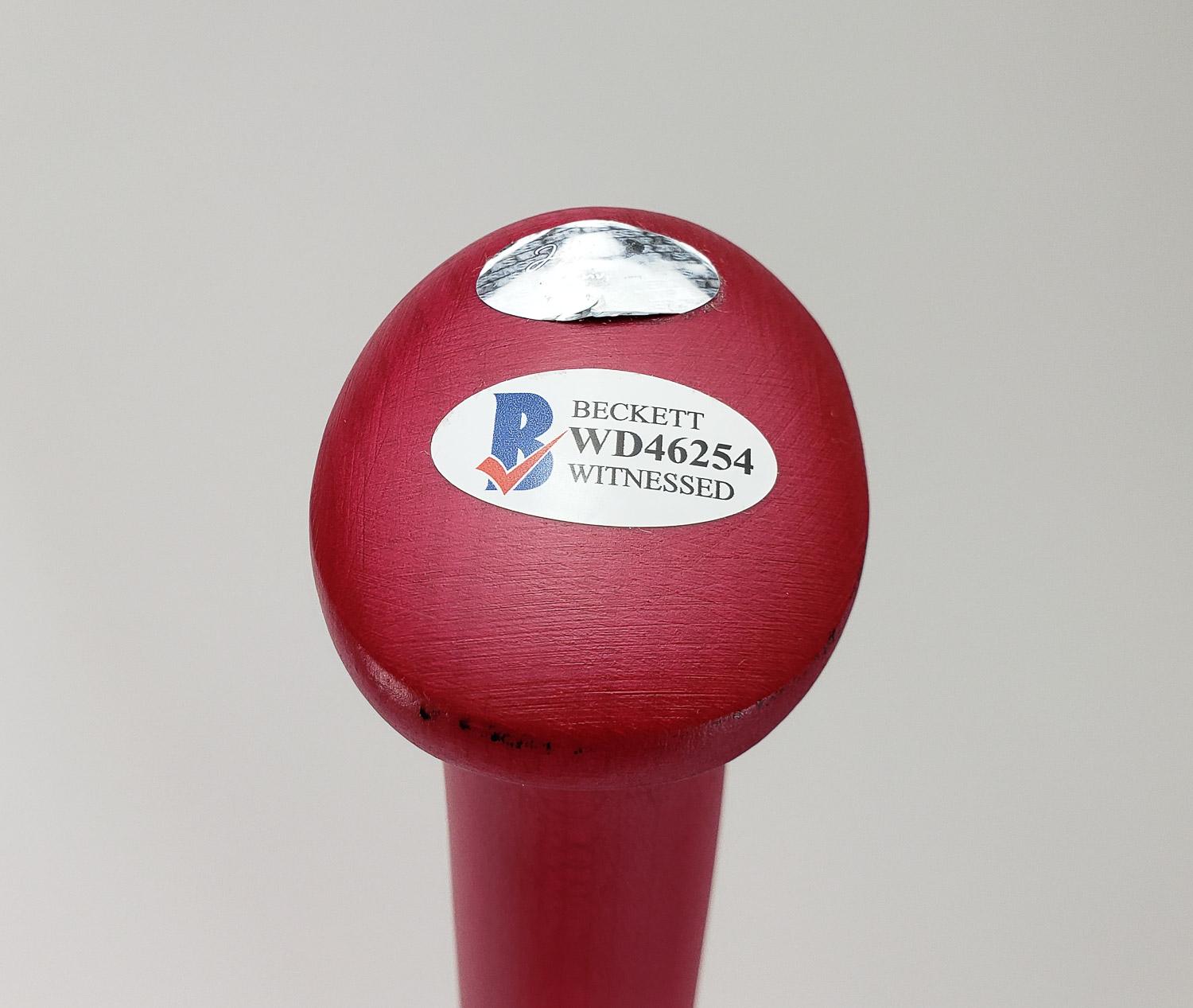 George Springer "17 WS MVP" Signed Victus Game Model Pink Baseball Bat ...