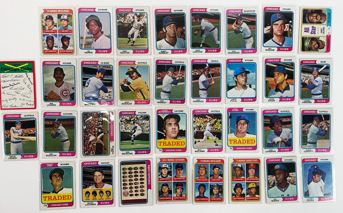 Lot of (34) 1974 Topps Chicago Cubs Baseball Cards | Auction of Champions