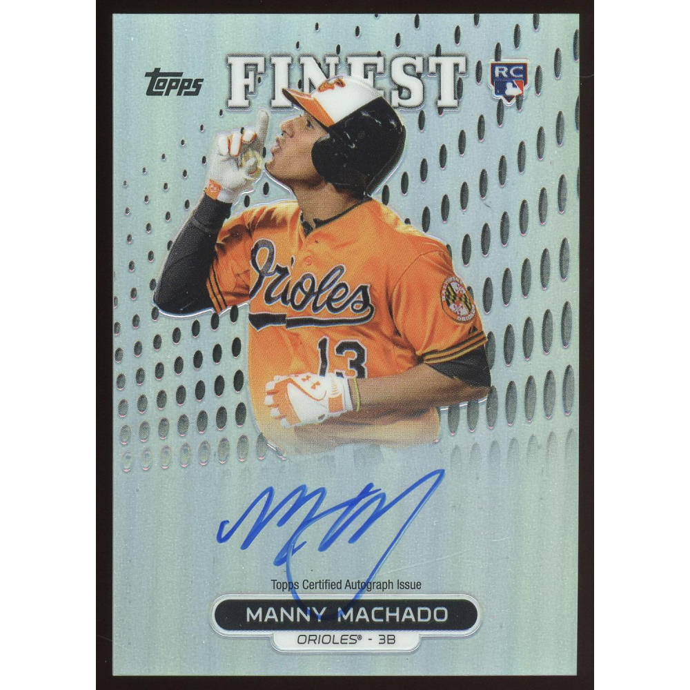 Manny Machado 2013 Topps Finest Autograph Rookie Card | Auction of ...