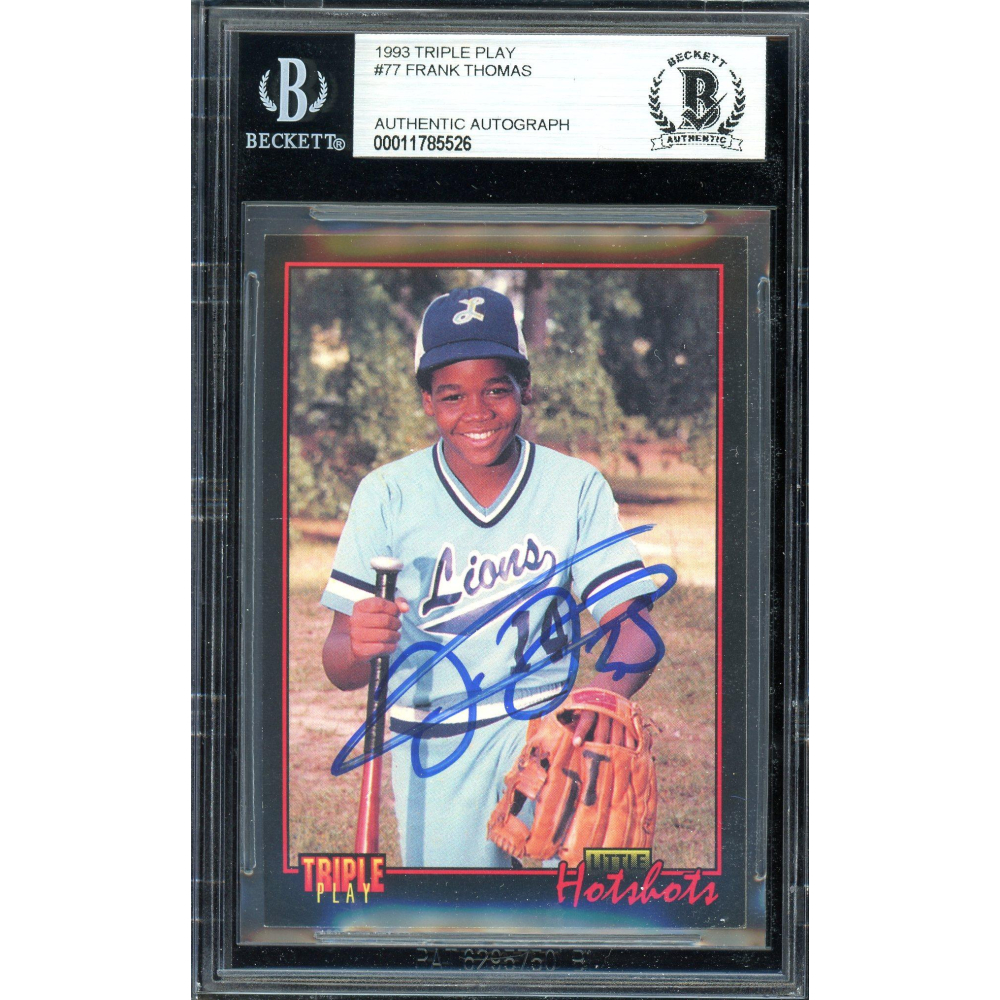 Frank Thomas Signed 1993 Triple Play Card #77 BAS | Auction of Champions
