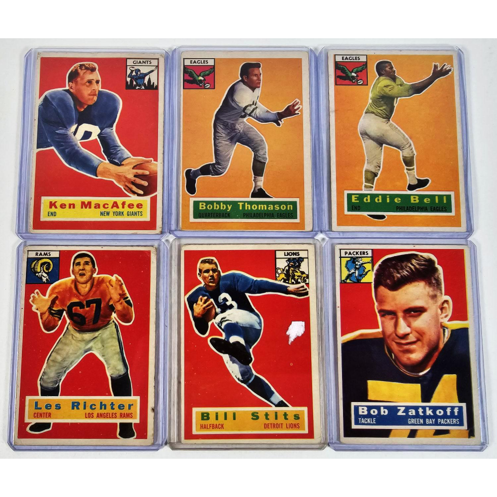 Lot of (6) 1956 Topps Football Cards | Auction of Champions