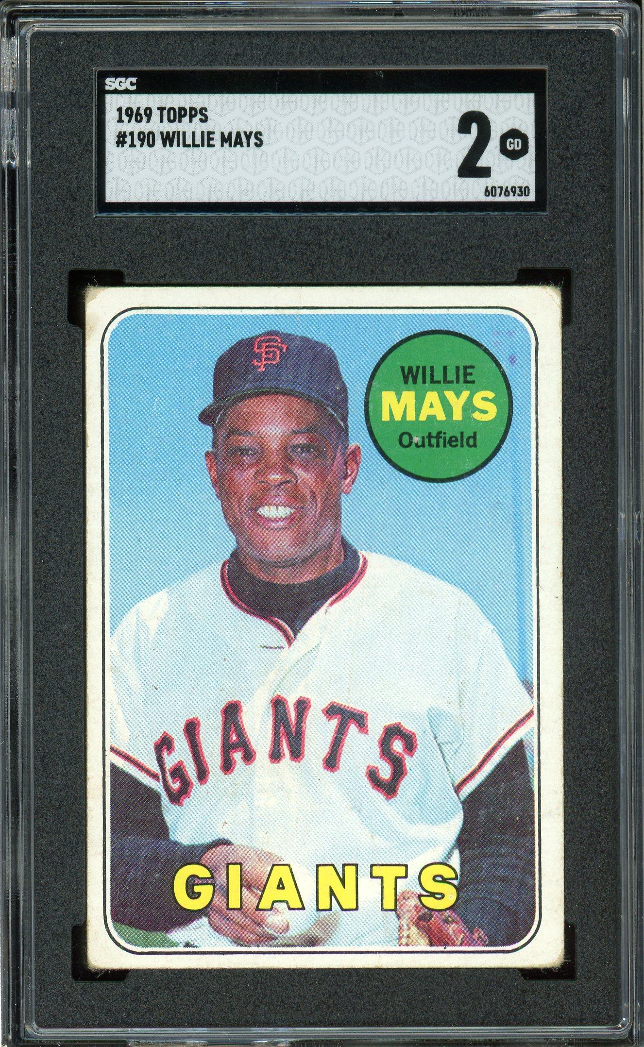 Willie Mays 1969 Topps Card #190 SGC 2 | Auction of Champions