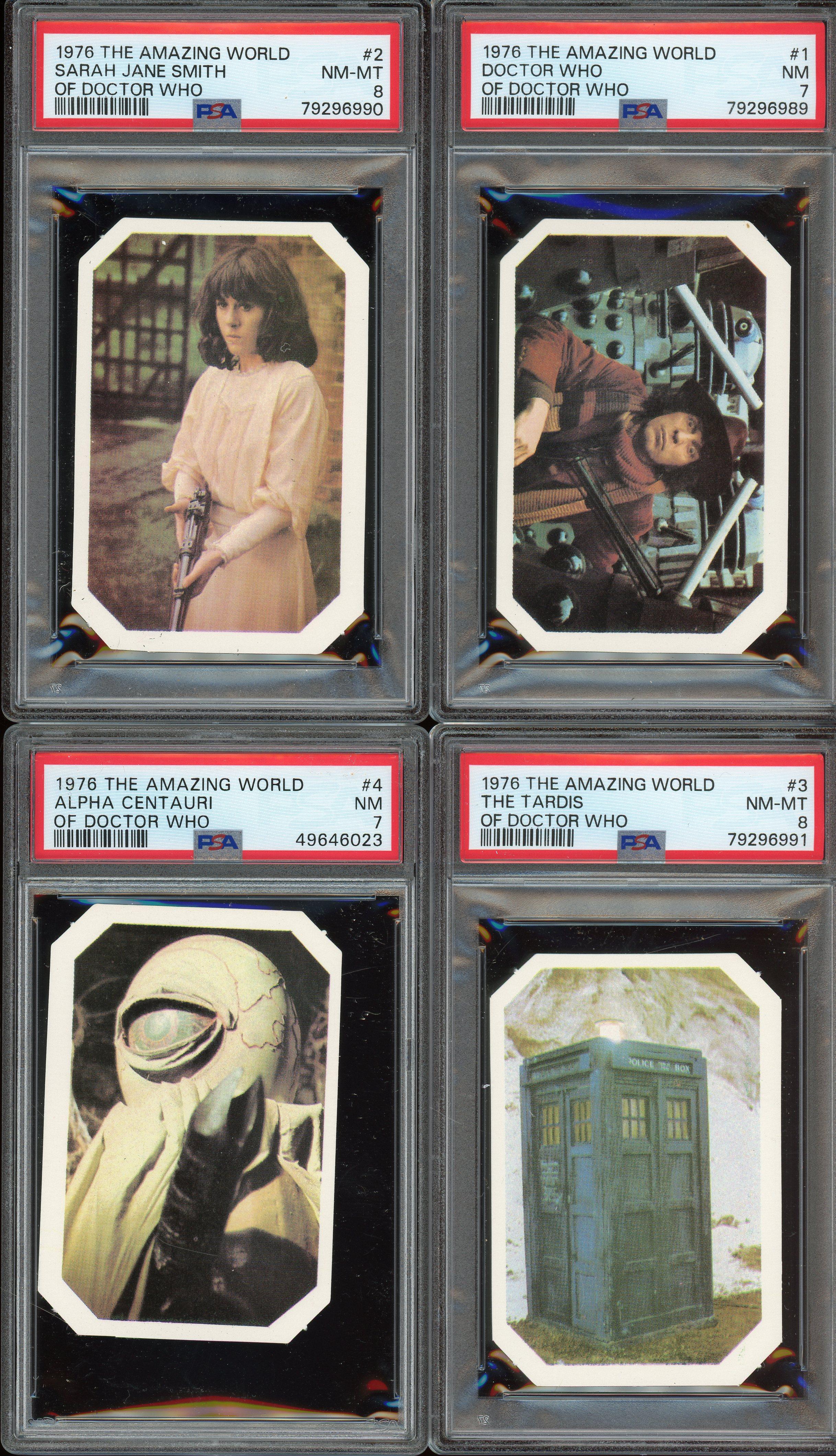 Complete 12 Card Set: 1976 The Amazing World of Doctor Who All PSA ...