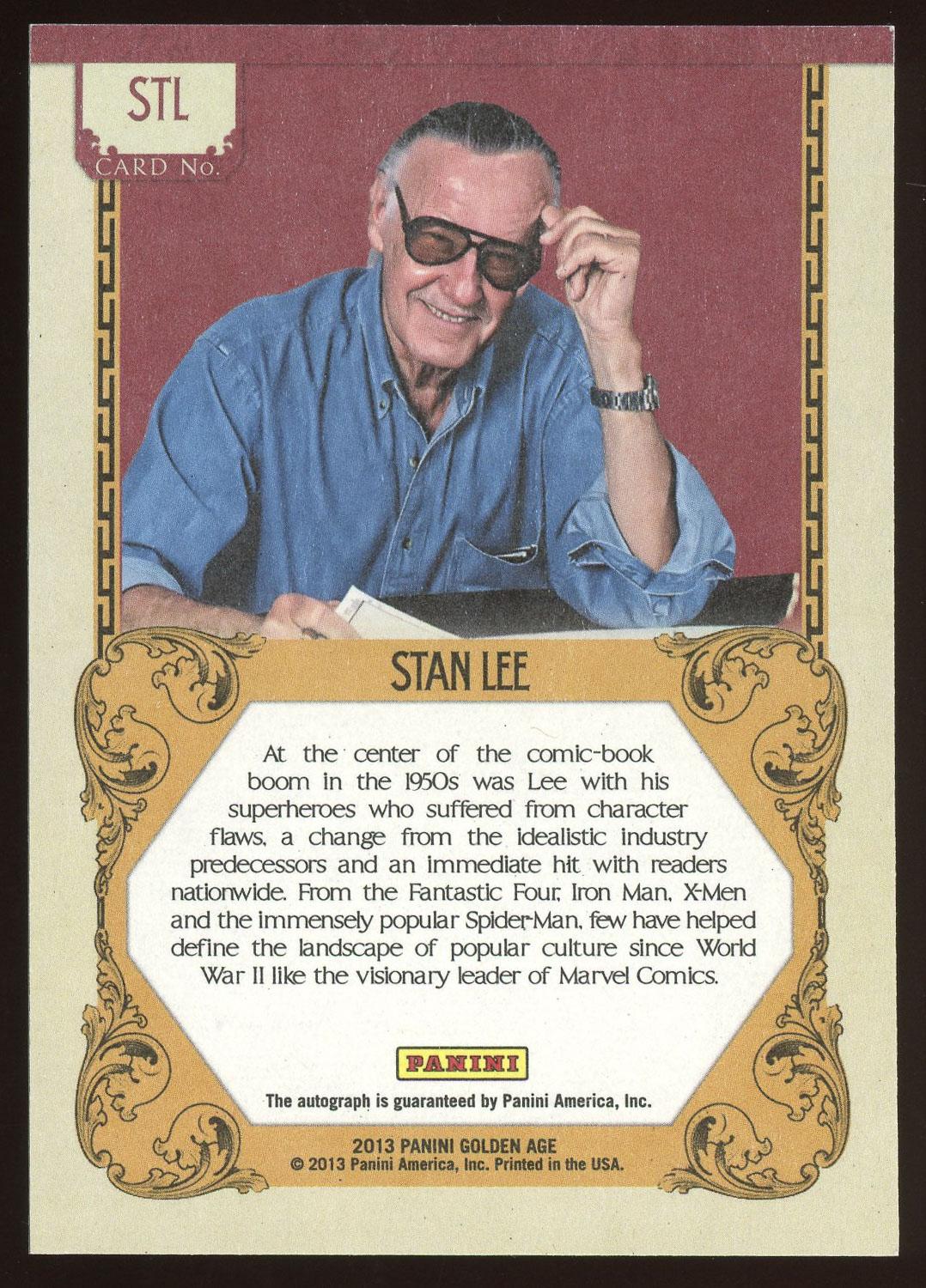 Stan Lee 2013 Panini Golden Age Autograph Card | Auction of Champions