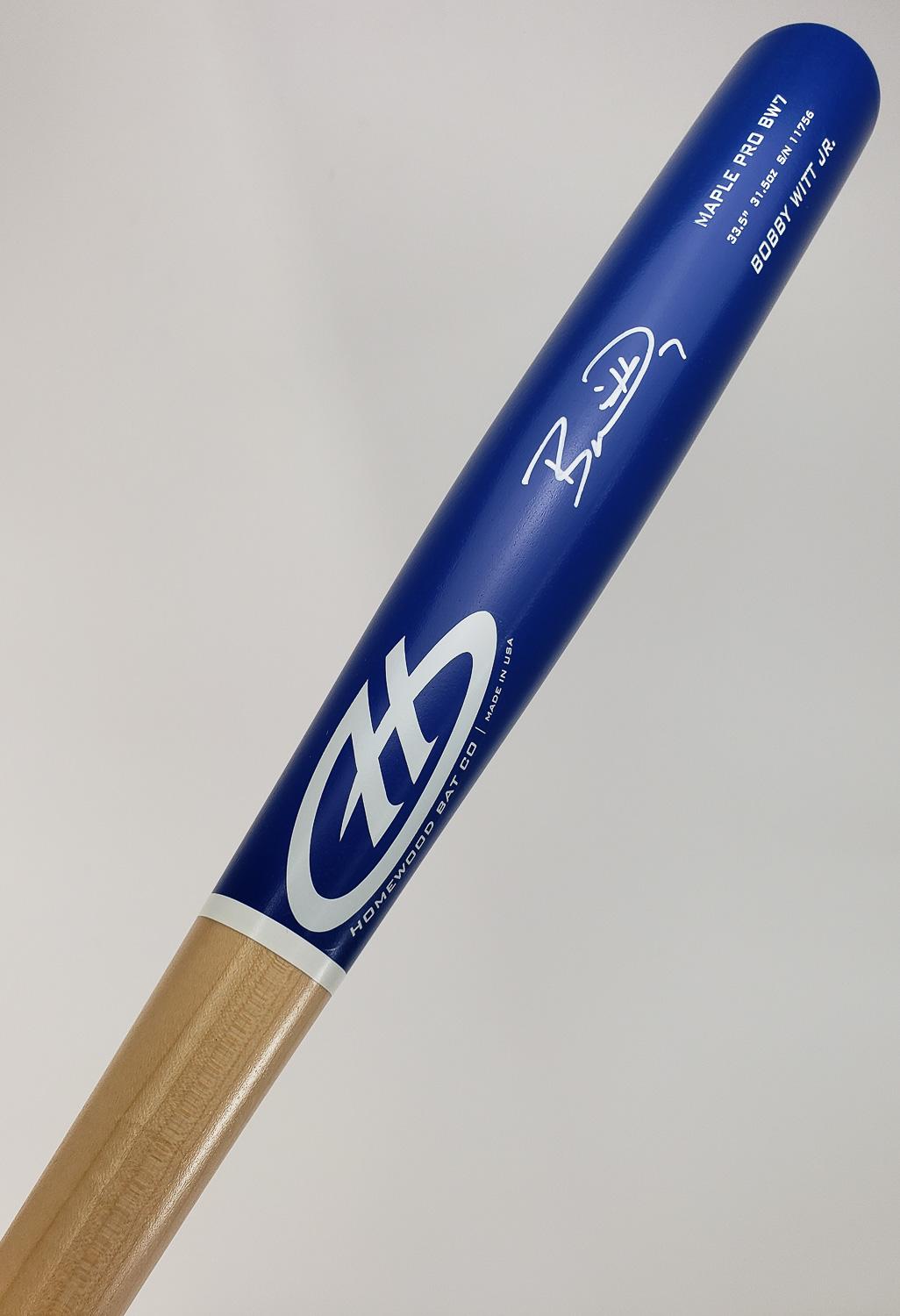 Bobby Witt Jr. Signed Homewood BW7 Game Model Baseball Bat (Beckett ...