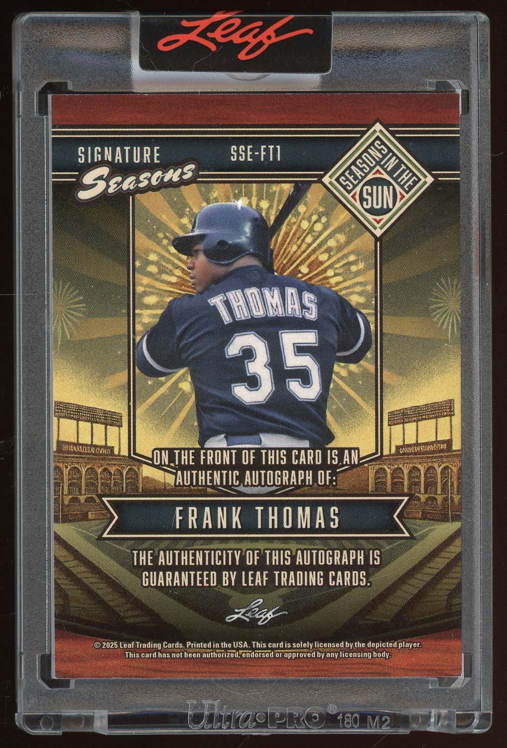 Frank Thomas 2025 Leaf Signature Series 1993 Autograph Card 8/8 ...
