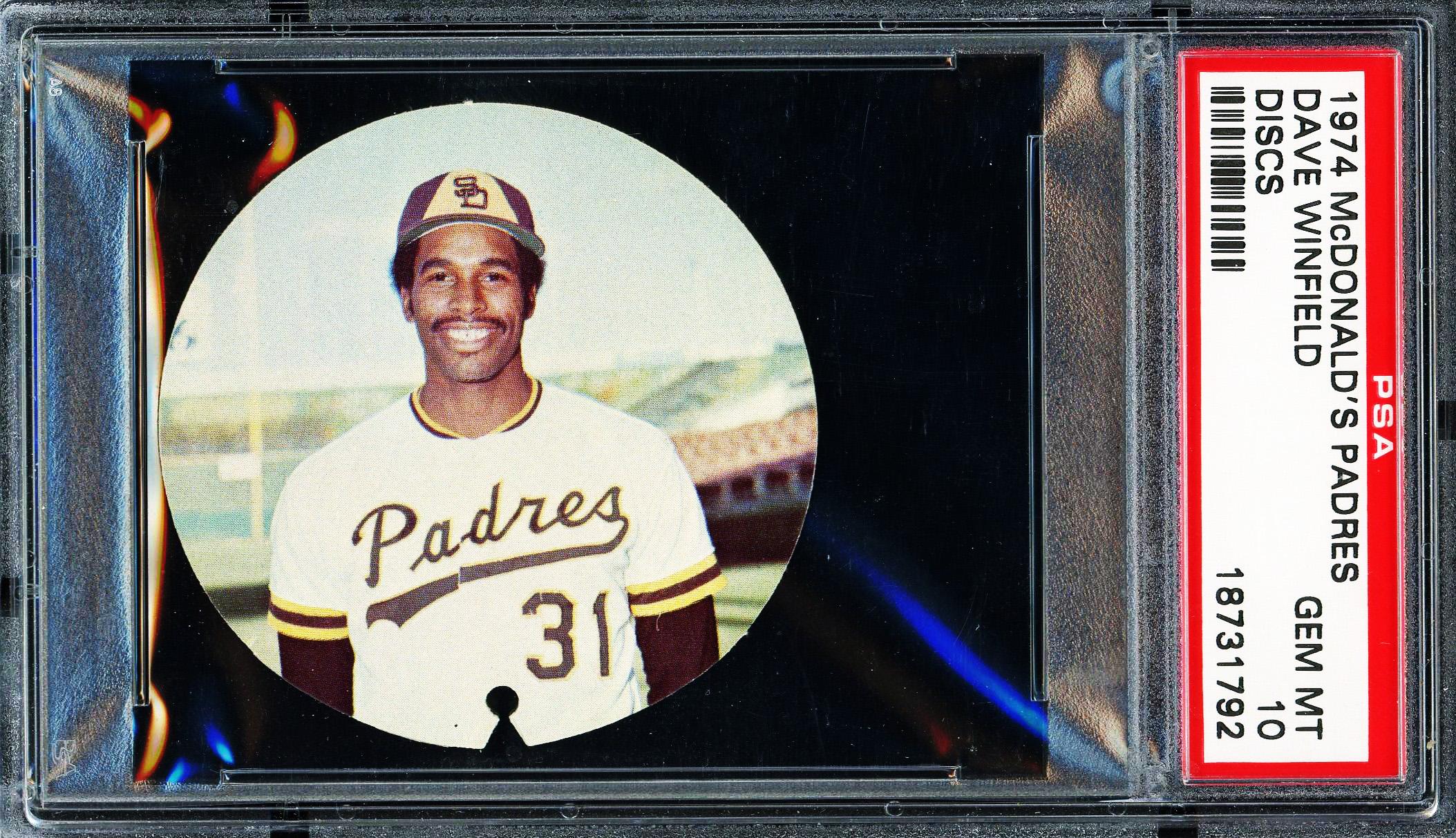 Dave Winfield 1974 McDonald's Padres Discs Rookie Card PSA Gem Mint 10 ...