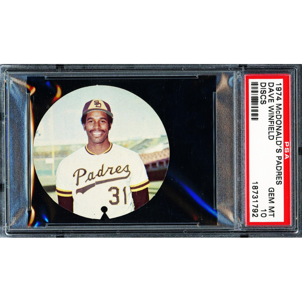 Dave Winfield 1974 McDonald's Padres Discs Rookie Card PSA Gem Mint 10, POP 80! | Auction of ...