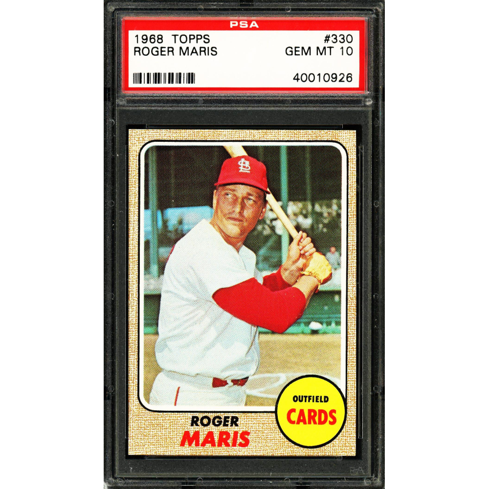 Roger Maris 1968 Topps Card #330 PSA Gem Mint 10! | Auction of Champions