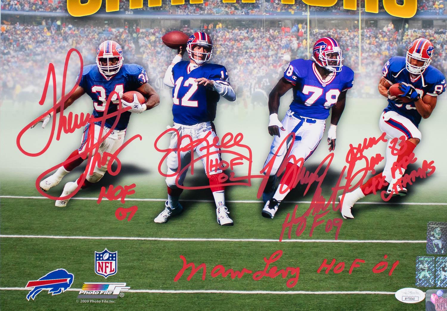 Buffalo Bills Legends (Kelly, Thomas, Smith, Reed, Levy) Signed ...