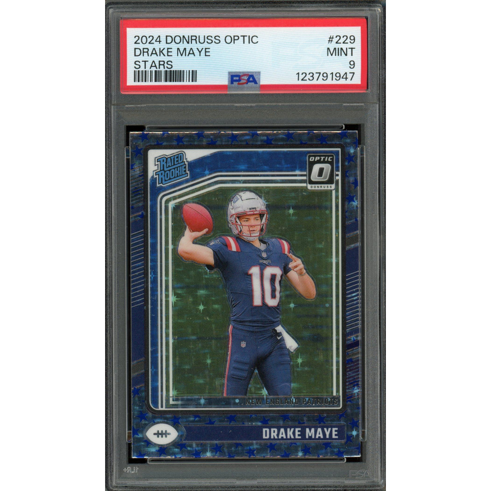 Drake Maye 2024 Panini Donruss Optic Stars Rookie Card #229 PSA 9 ...
