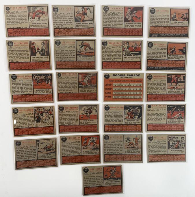 Lot of (21) 1962 Topps Chicago Cubs Baseball Cards | Auction of Champions
