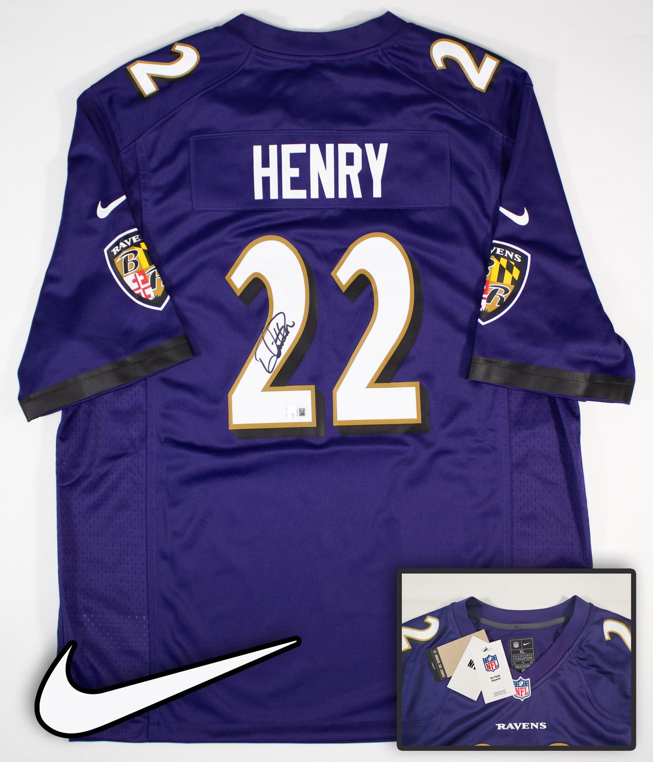 Derrick Henry Signed Baltimore Ravens Nike Engineered NFL Replica Game ...