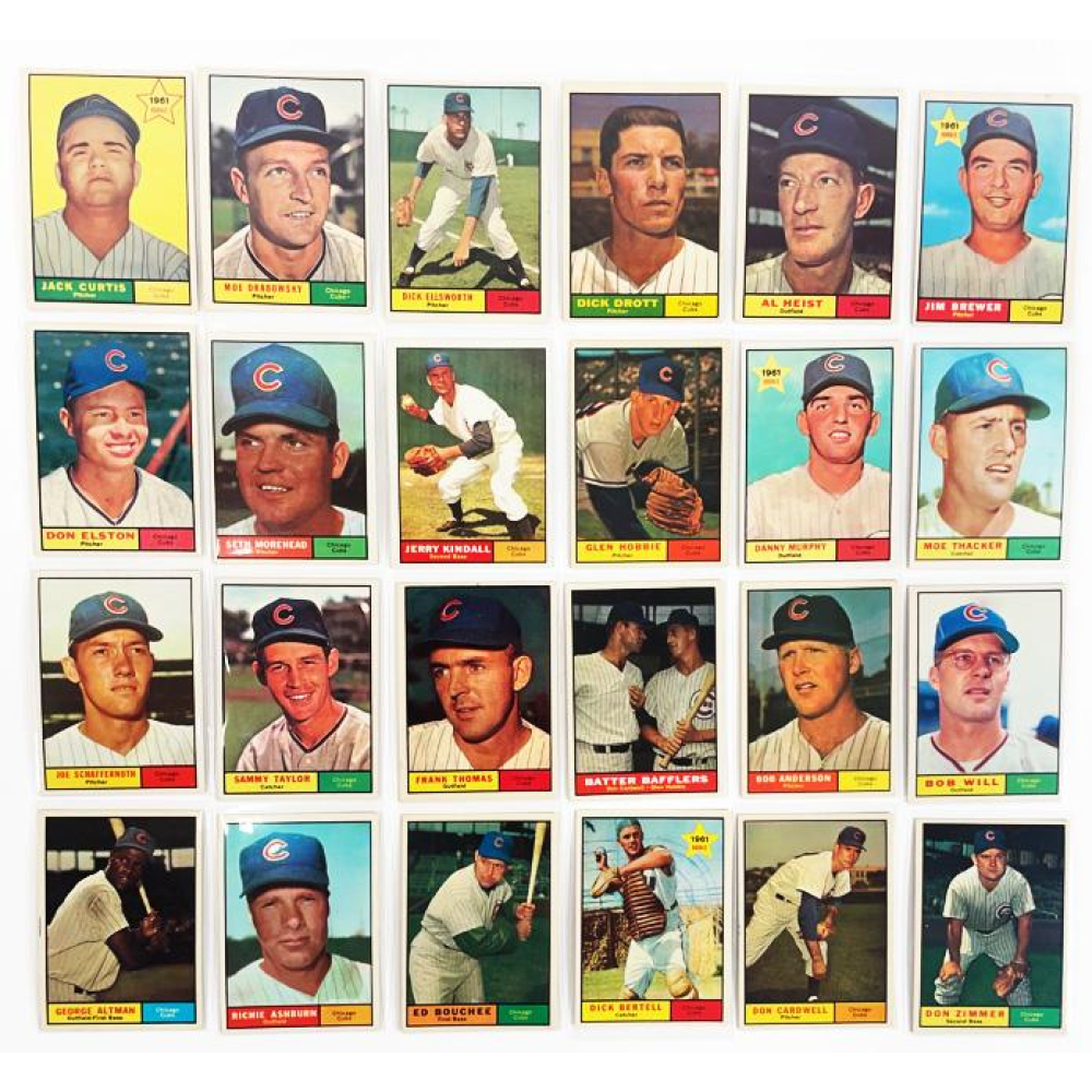 Lot of (24) 1961 Topps Chicago Cubs Baseball Cards | Auction of Champions
