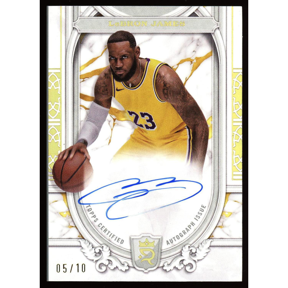 LeBron James 2023 Topps Royalty Superior Signatures Gold Autograph Card ...