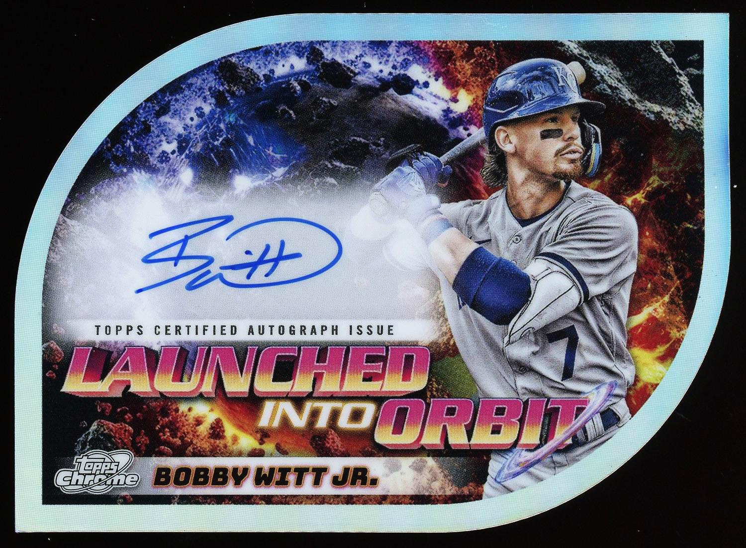 Bobby Witt Jr. 2024 Topps Chrome Launched Into Orbit Die Cut Autograph ...