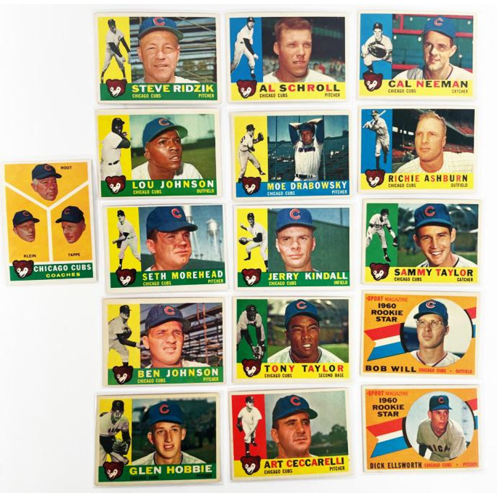 Lot of (16) 1960 Topps Chicago Cubs Baseball Cards | Auction of Champions