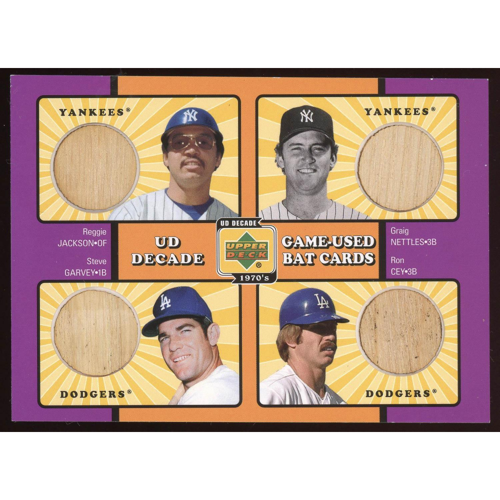 Reggie Jackson, Graig Nettles, Steve Garvey & Ron Cey 2001 Upper Deck ...