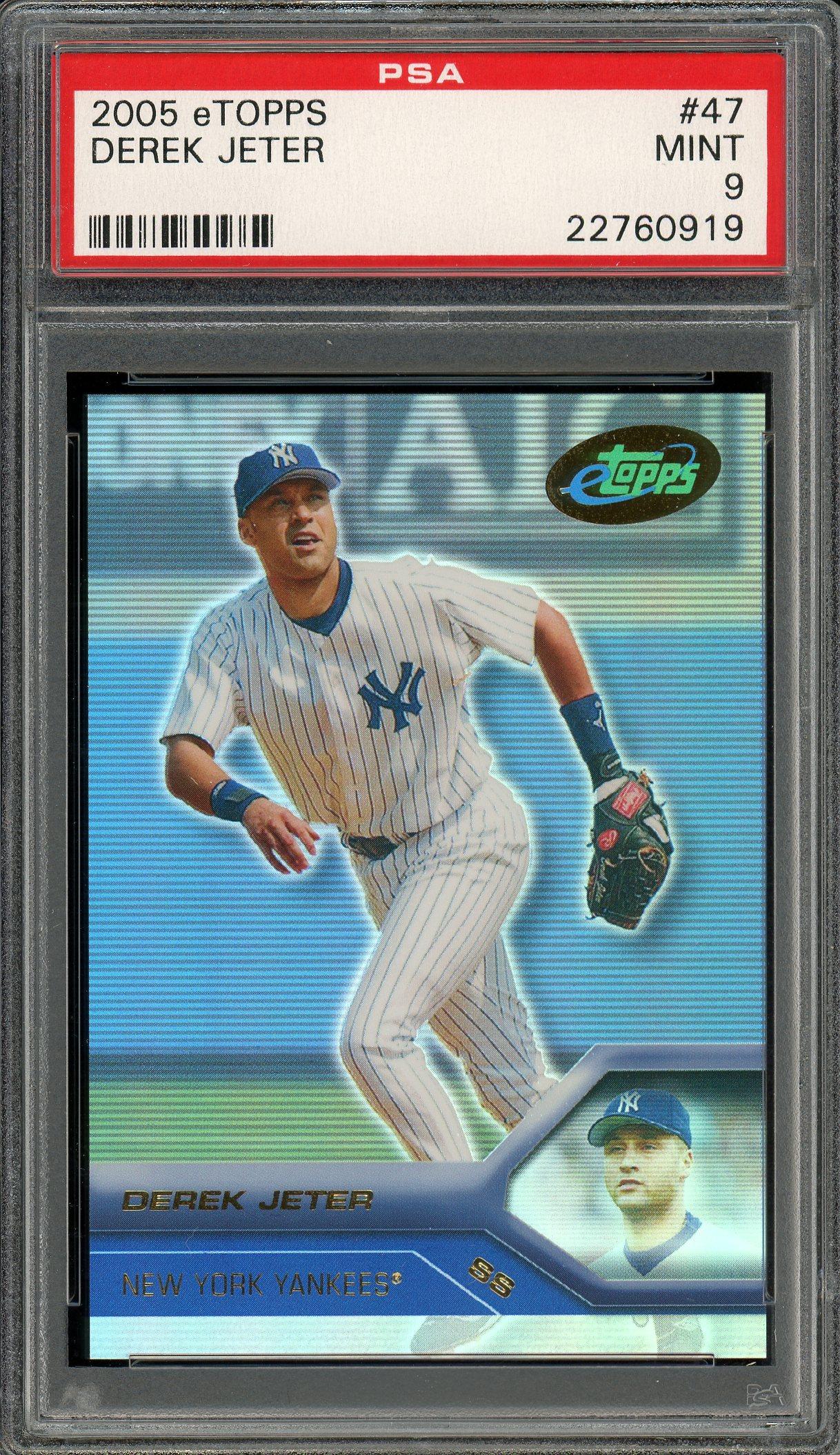 Derek Jeter 2005 eTopps Card #47 PSA 9: POP 5, 13 Higher! | Auction of ...